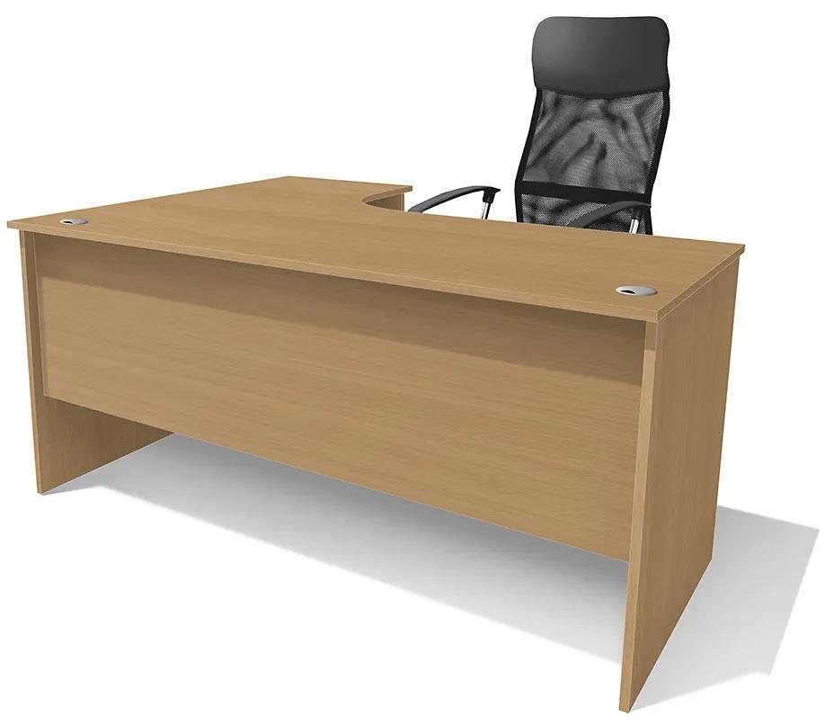 Kancelářský rohový stůl Alfa 87 barva lamina: buk