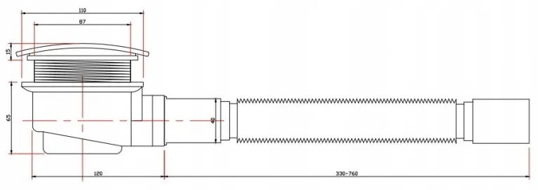 Sprchová vanička obdélníková MEXEN SLIM 110x90 cm + sifon