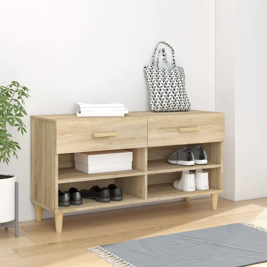 Botník 102 X 35 X 55 Cm Kompozitní Dřevo - Kouřový dub