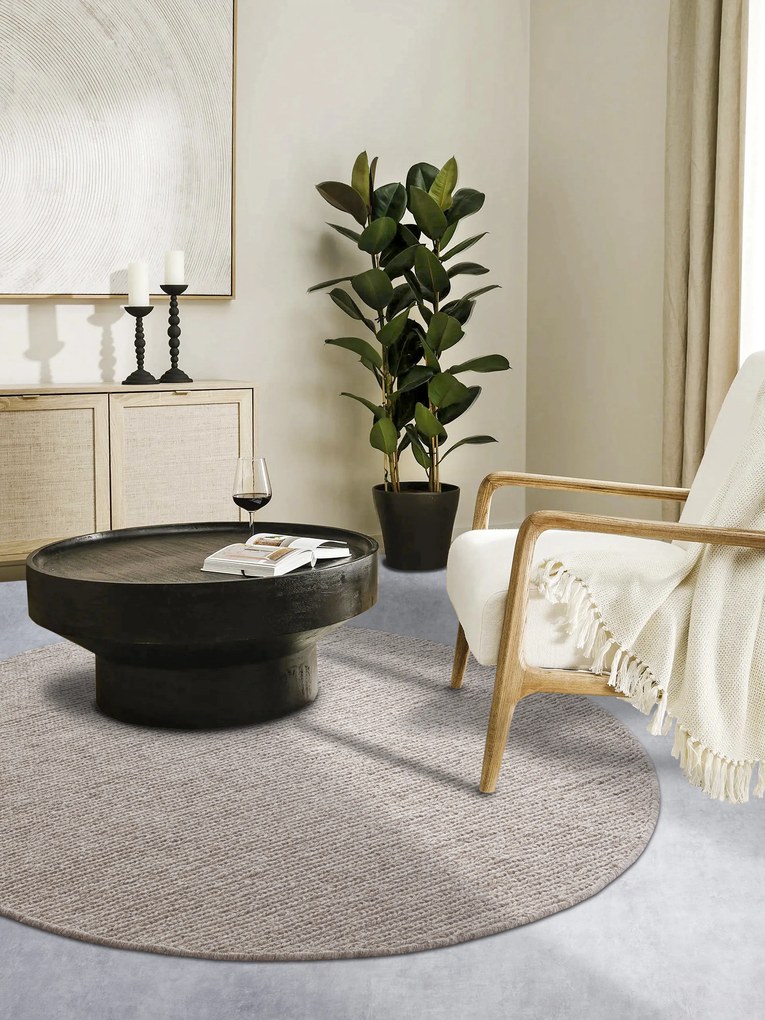 Villeroy & Boch Kusový koberec 106049 Beige kruh, 160x160 (průměr) kruh, béžová, ložnice