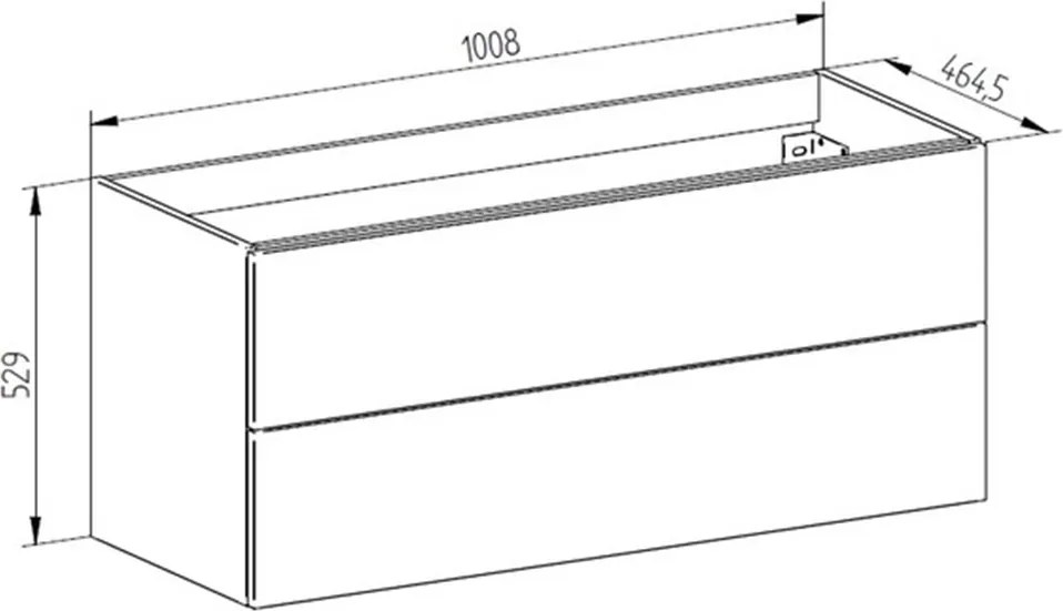 Mereo Mereo, Aira, koupelnová skříňka s keramickým umyvadlem 101 cm, CN742