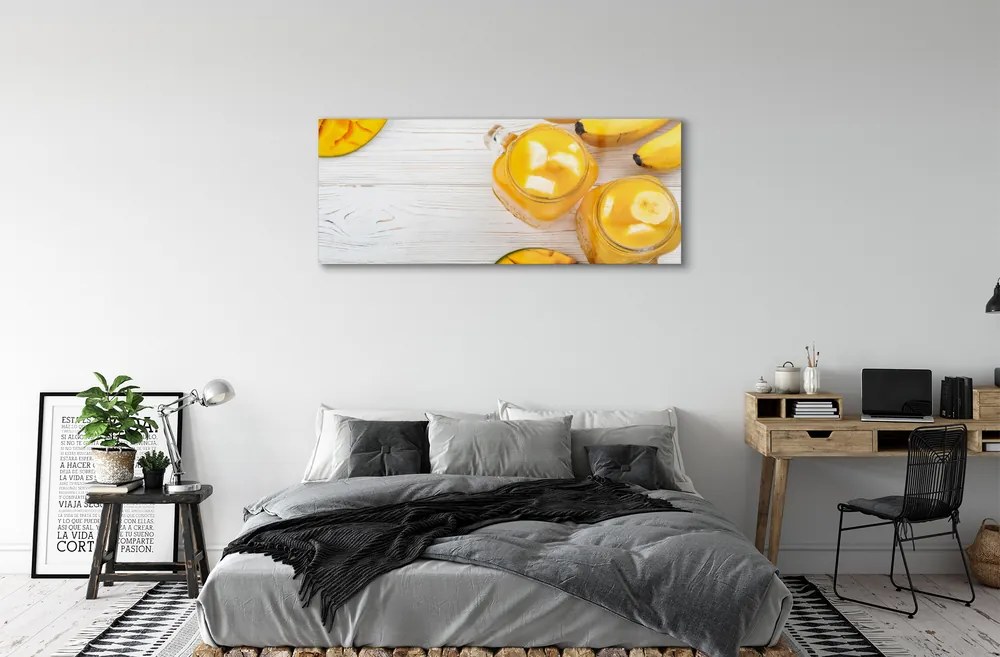 akrylový obraz Mango banán smoothie 120x60 cm