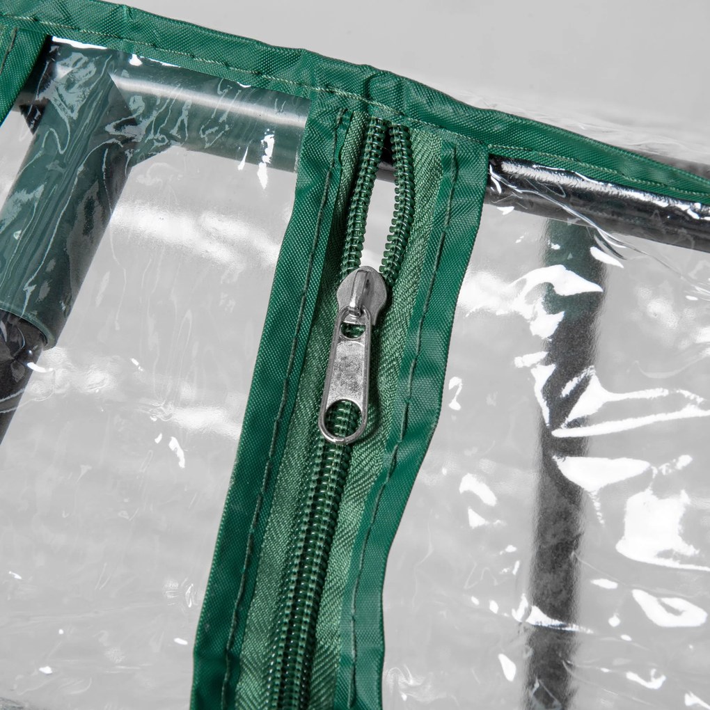Fóliový skleník Outsunny s oknem, PVC skleník 120x60x60 cm, průhledný skleník na rajčata a chladicí rám pro rostliny | Aosom.de