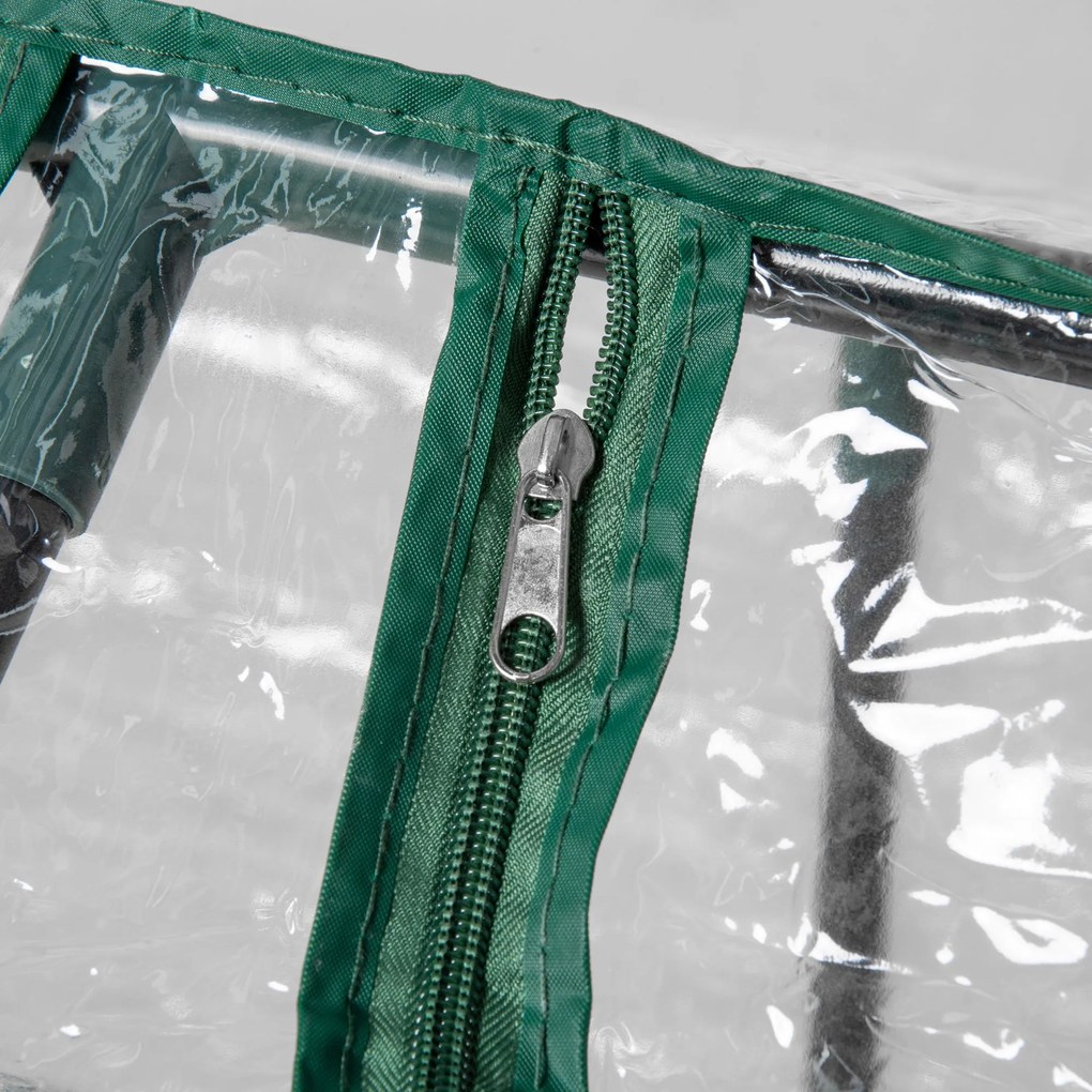Fóliový skleník Outsunny s oknem, PVC skleník 120x60x60 cm, průhledný skleník na rajčata a chladicí rám pro rostliny