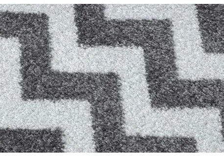 Kulatý koberec SKETCH F561 Cik cak, šedo bílá velikost 180x270 cm | krásné koberce cz