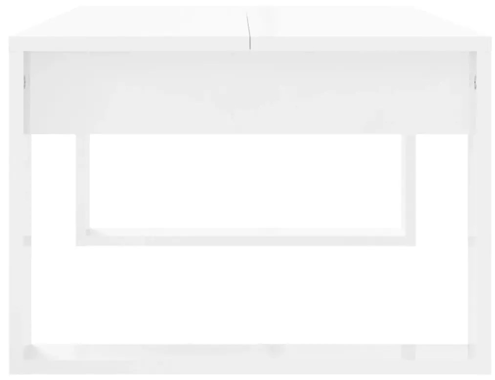 Konferenční stolek lesklý bílý 102x50x35 cm kompozitní dřevo - Default Title