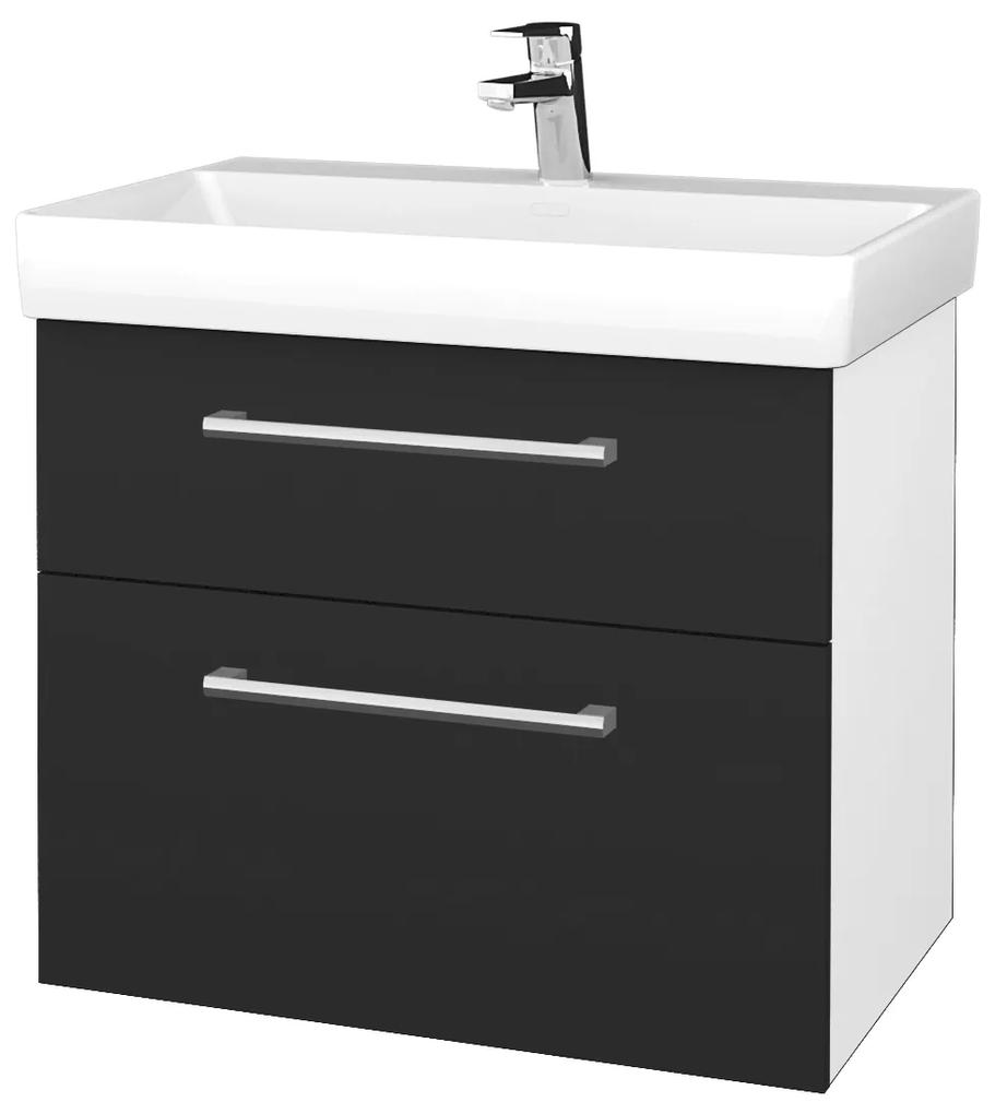 Dřevojas Koupelnová skříň PROJECT SZZ2 70 Varianta: M01 Bílá mat / Úchytka T02 / M01 Bílá mat
