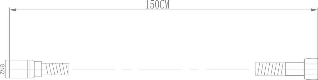 Sapho Sapho, LUX kovová sprchová hadice, opletená, možnost natažení, 150-180cm, chrom, FSACC293