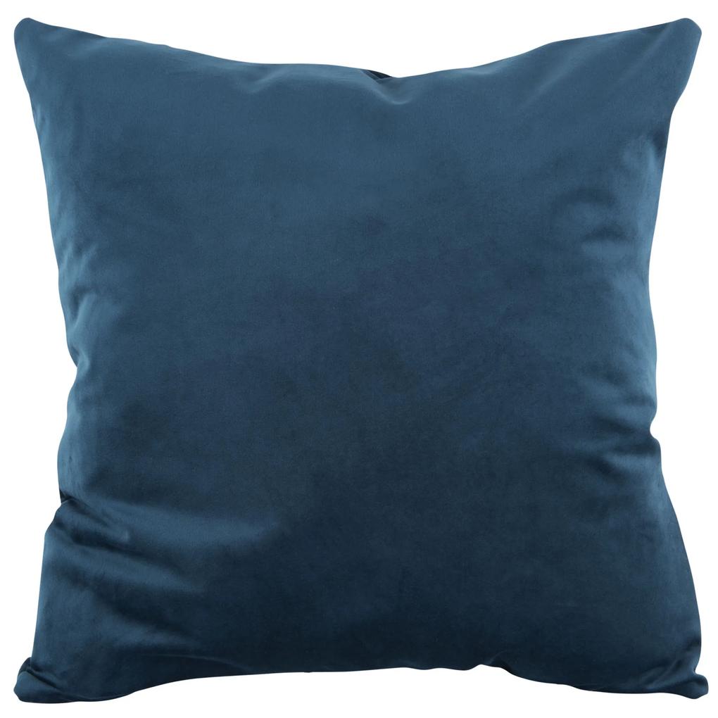 Polštář čtvercový sametový 40 cm Cushion Tender tmavě modrý Present Time