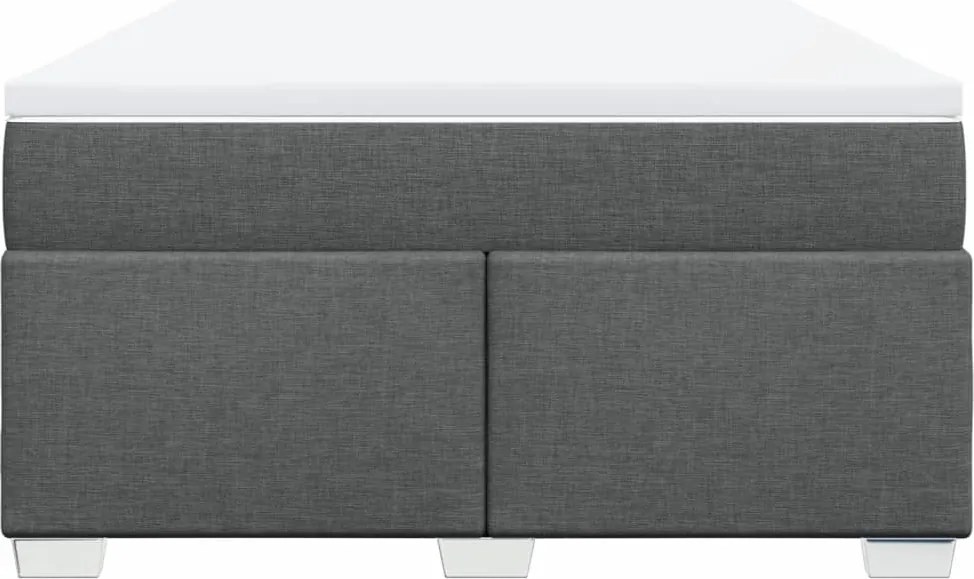 Box spring postel s matrací tmavě šedý 140 x 190 cm textil 3285131