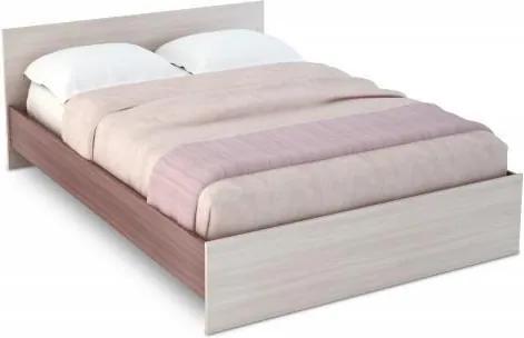 Manželská postel 160x200 cm v kombinaci světlý a tmavý jasan šimo KN700 KP-558