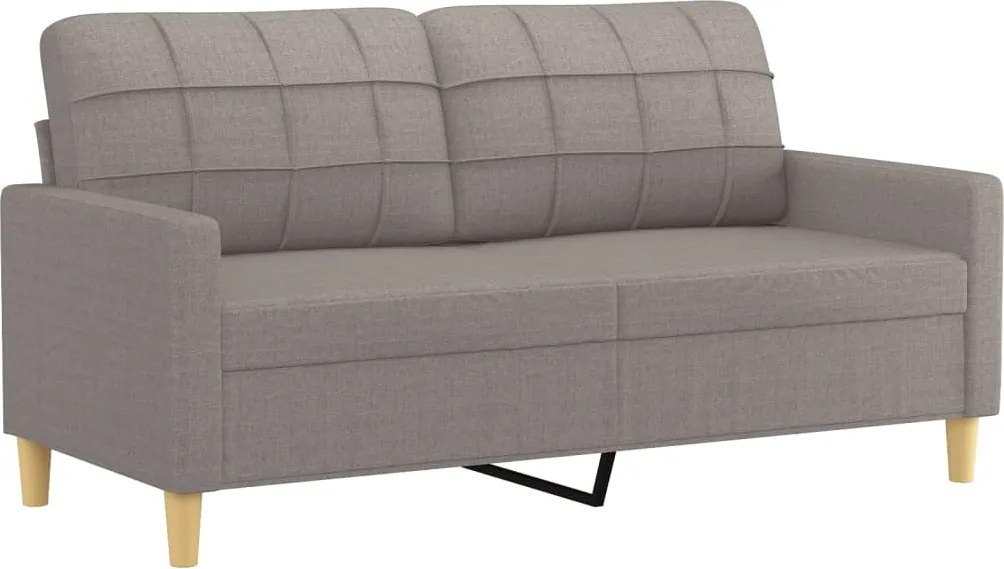 2místná pohovka s polštáři taupe 140 cm textil 3200789