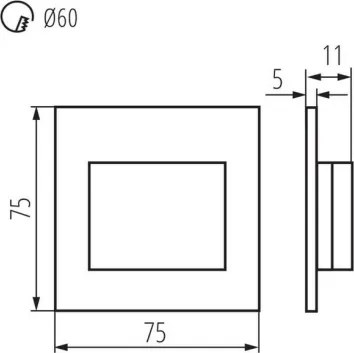 Orientační svítidlo 12V Kanlux ERINUS LED LL B-NW 4000K neutrální bílá 33337