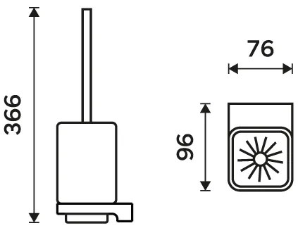 Nimco WC štětka MAYA - MA 29094CN-26