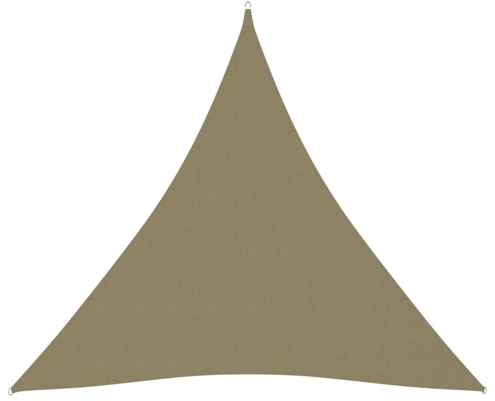 vidaXL Stínící plachta oxfordská látka trojúhelníková 4x4x4 m béžová