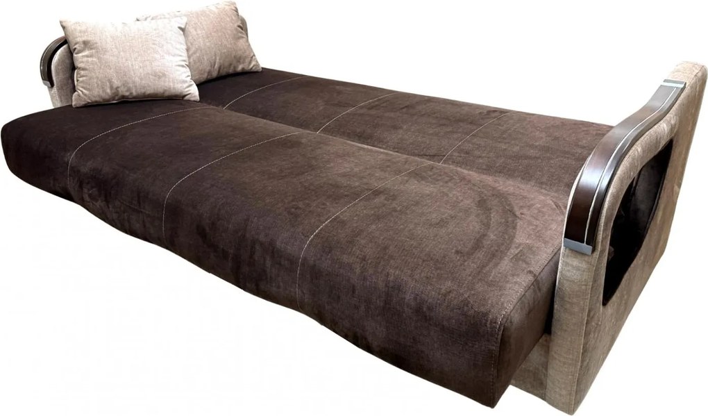 FALCO Sedací souprava Vanda 3f+1+1 Vogue 6/3 hnědo béžová se dřevem