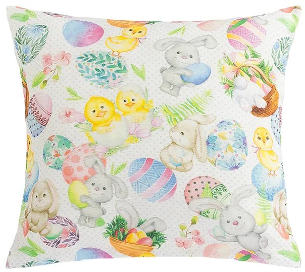 Bellatex Polštářek EMA Velikonoce 45x45 cm Zajíček, kuřátko