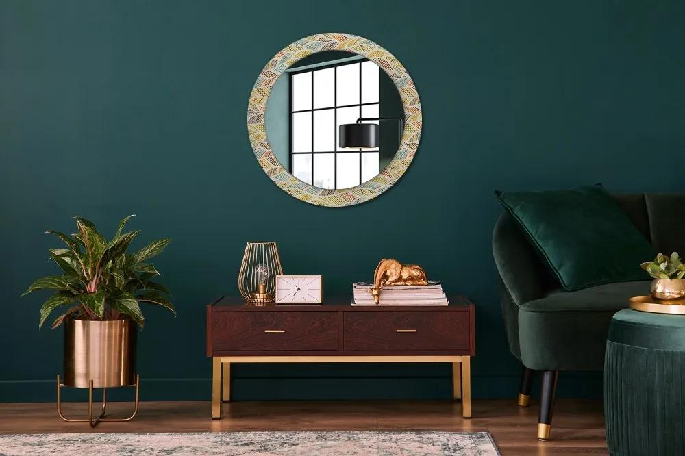 Kulaté dekorativní zrcadlo Abstraktní fi 70 cm