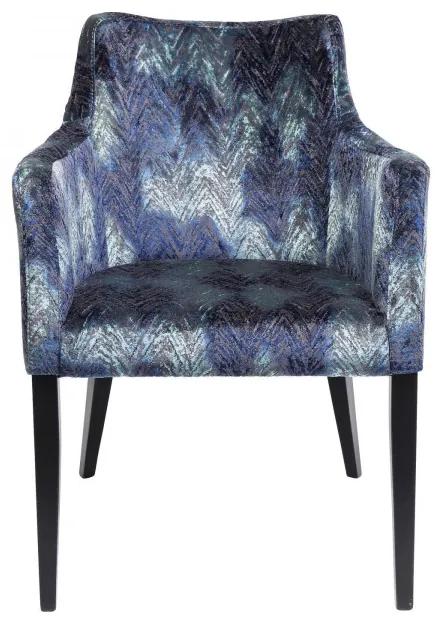 KARE DESIGN Židle s područkami Black Mode Fancy modrá 87 × 60 × 70 cm