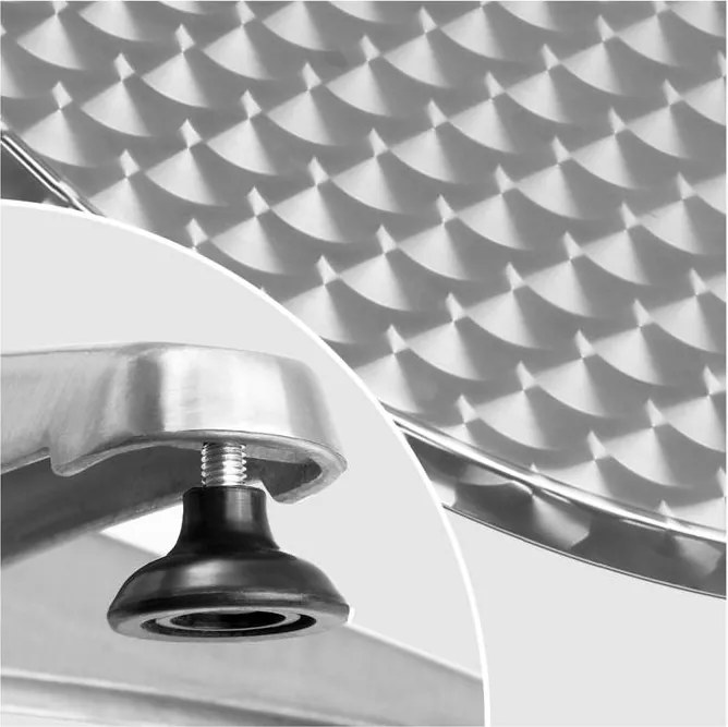Sada 2 ks zahradních barových stolů CITY 60 cm stříbrná