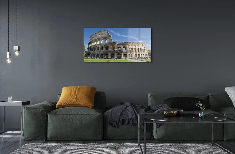 Obraz na skle Rome Colosseum 125x50 cm