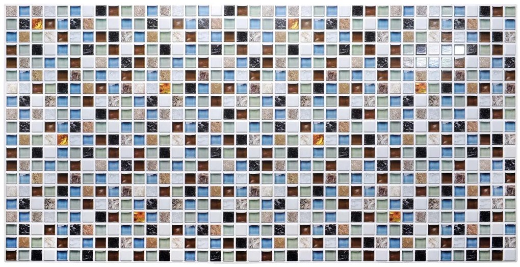 3D obkladový omyvatelný panel PVC Mozaika Island (480 x 955 mm)