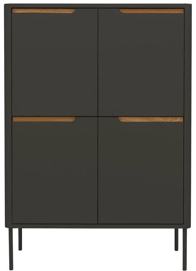 Černá komoda Tenzo Switch, 90 x 128 cm