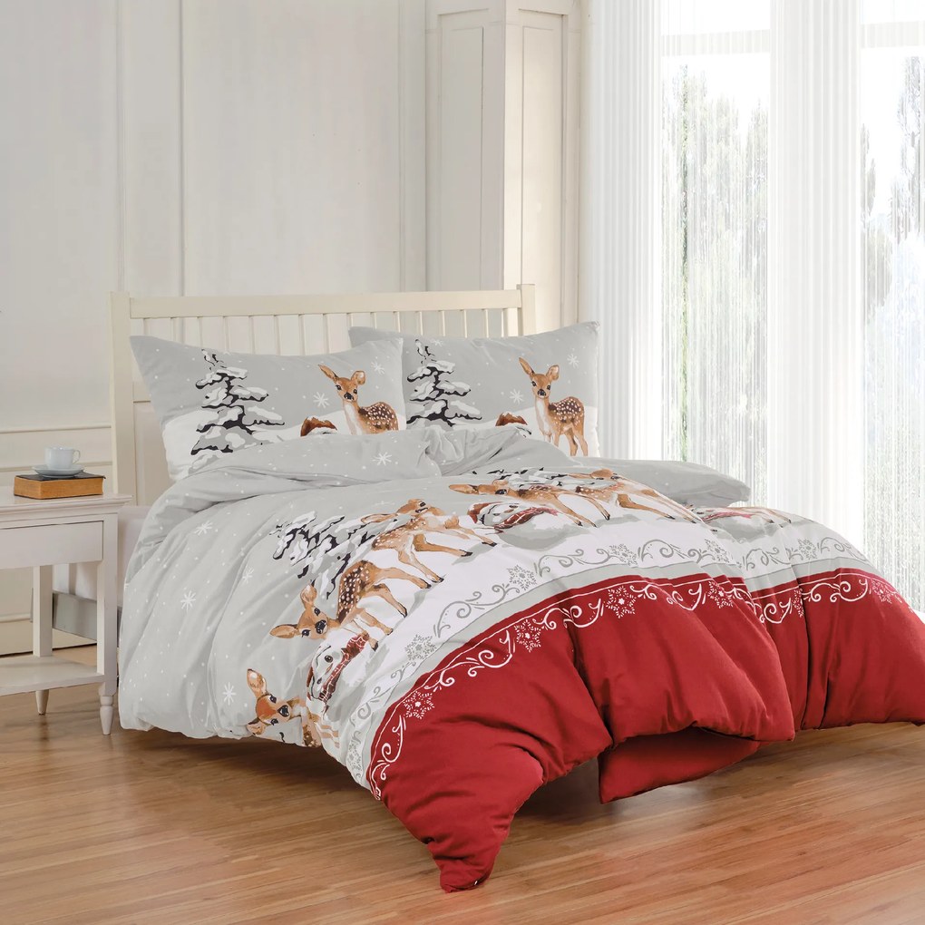 Florella Flanelové povlečení Rosim Rot Rozměr: 70x90 + 140x200 cm