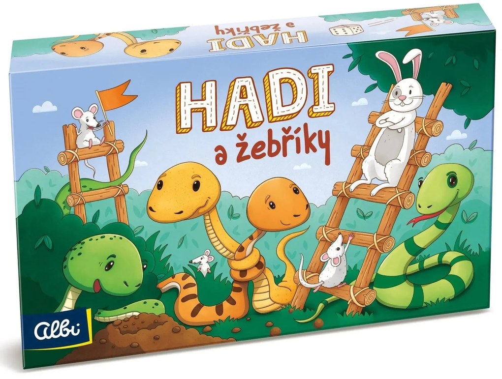 Desková hra hadi a žebříky dětské (zvířátka)