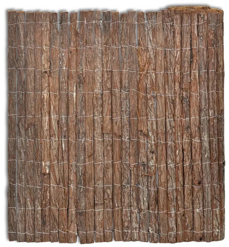 Zahradní plot z kůry 400 x 100 cm 141604