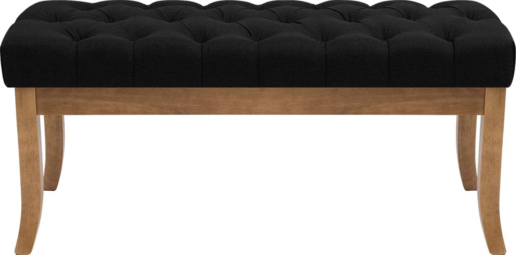 Lavice Ramses látka světlý antik 100 cm – černá