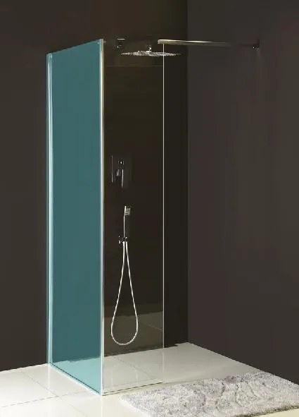 Polysan Modular Shower - Pevný panel MS2, 800 mm, levý, k instalaci na sprchovou stěnu modulu MS2, čiré sklo MS2B-80L