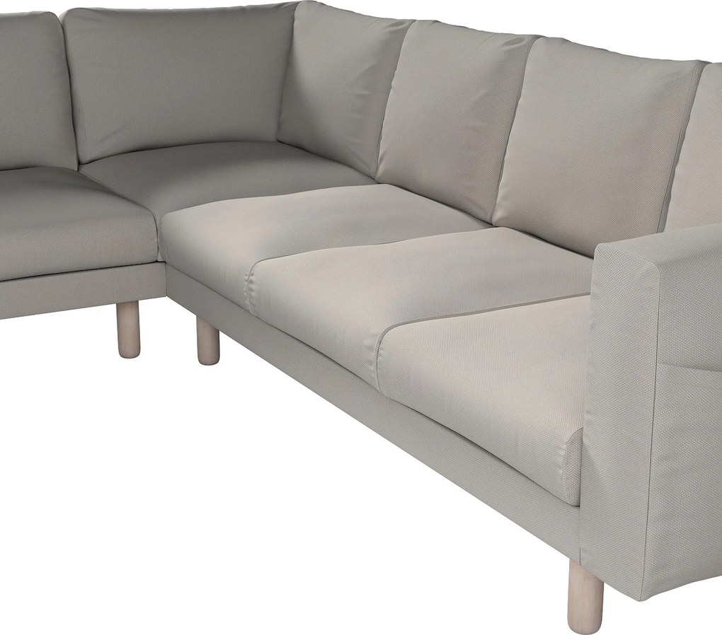 Potah na pohovku IKEA Norsborg rohová 5-místná barva šedá látka pletený vzor