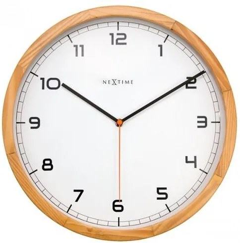 Designové nástěnné hodiny 3154 Nextime Company Wood 35cm