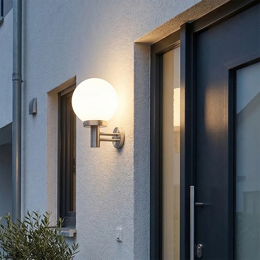 Moderní venkovní nástěnné svítidlo ocel nerezová ocel IP44 - Sfera