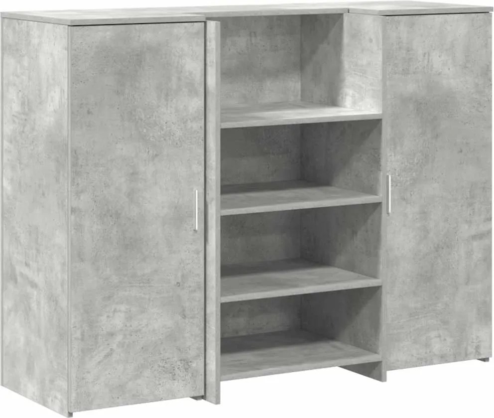 Recepční stůl betonově šedý 135x50x103,5 cm kompozitní dřevo 3324190