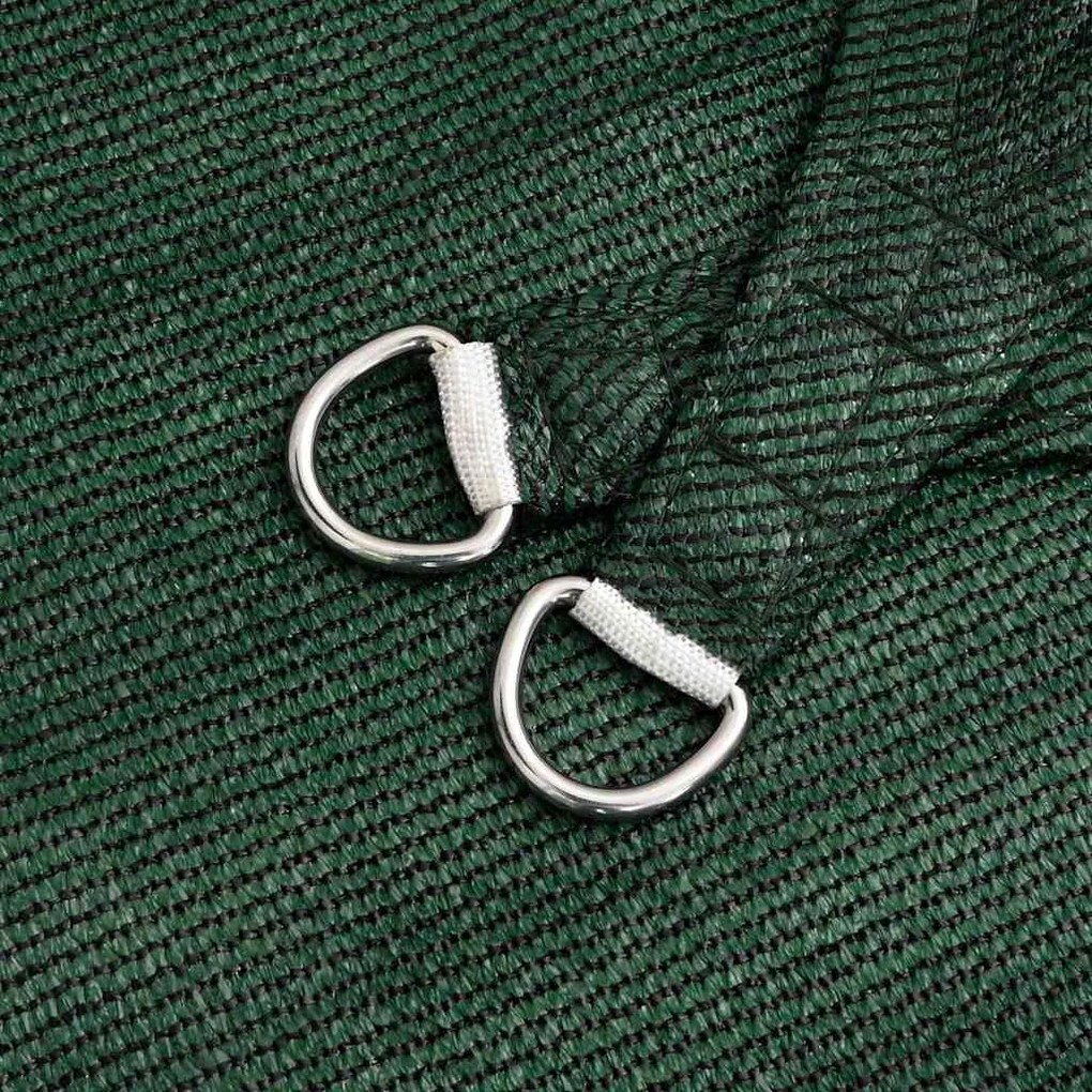 Plachta proti slunci 160 g/m² tmavě zelená 3 x 3 x 4,2 m HDPE 311474