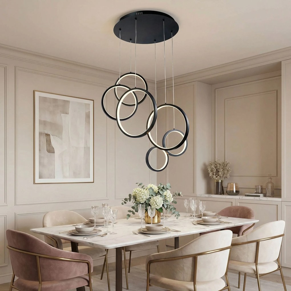 Toolight Rea, ZÁVĚSNÁ STROPNÍ LAMPA APP1921-CP BLACK, OSW-66064