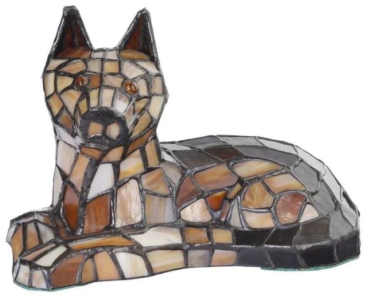 Stolní lampa Tiffany pes – 25x13x17 cm
