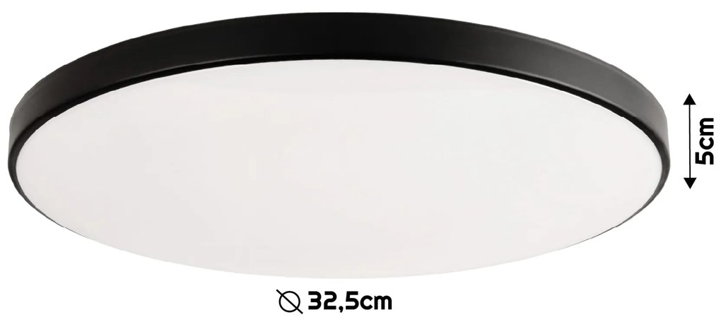 ECOLIGHT LED stropní svítidlo 32W 2v1 bílá/černá