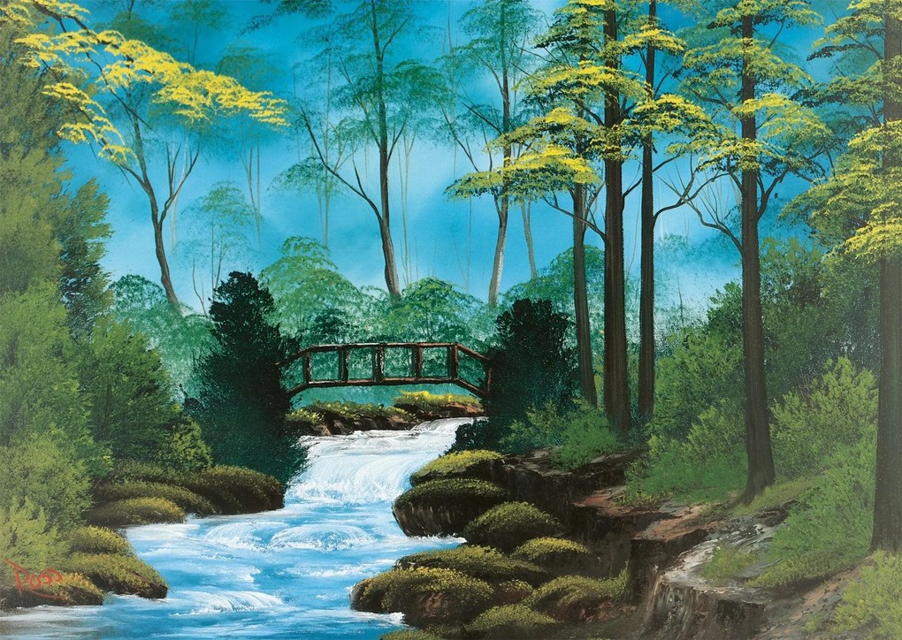 Puzzle schmidt puzzle bob ross osamělý most 1000 dílků
