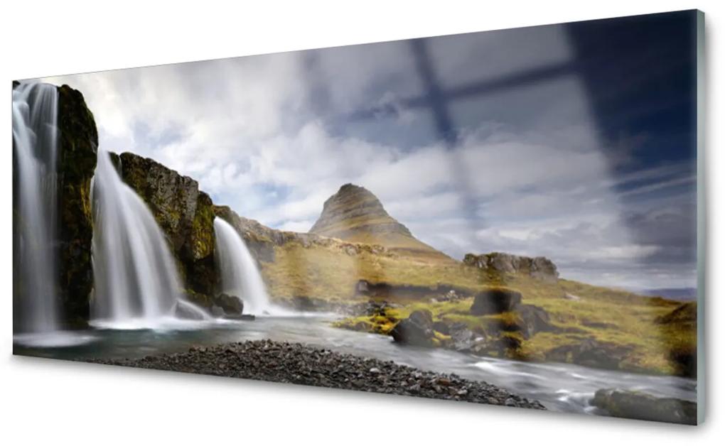 Plexisklo obraz Vodopád Hory Krajina