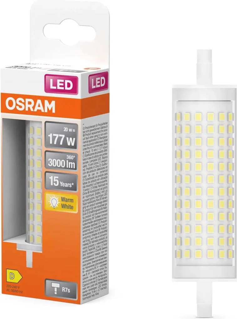 OSRAM Žárovka LED Line R7s Clear 20W 3000lm 3000K