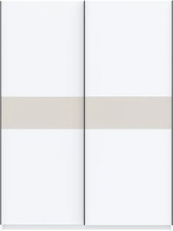 Šatní skříň Argalo 150, bílá / krémová