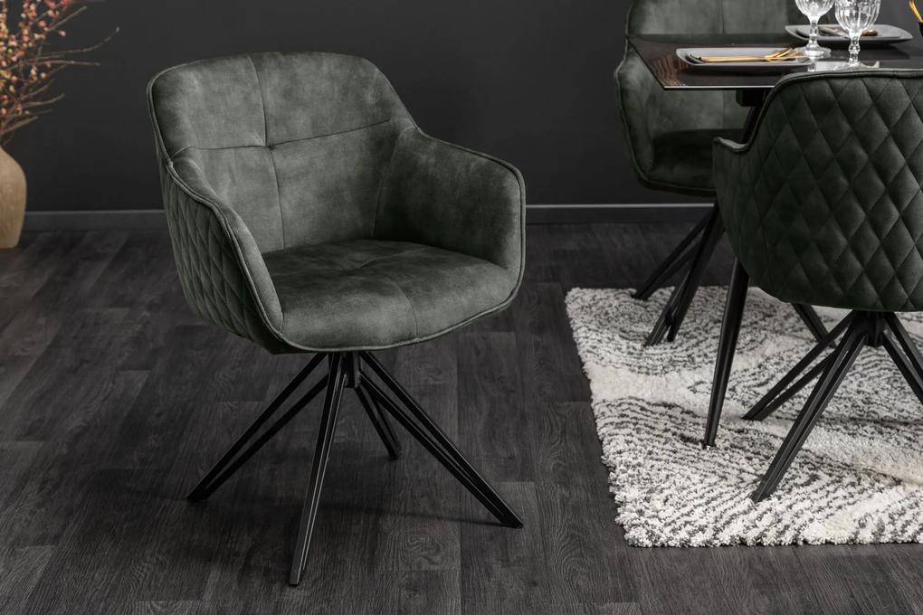 Designová dřevěná kuchyňská židle zelená &ndash; Camprestre III