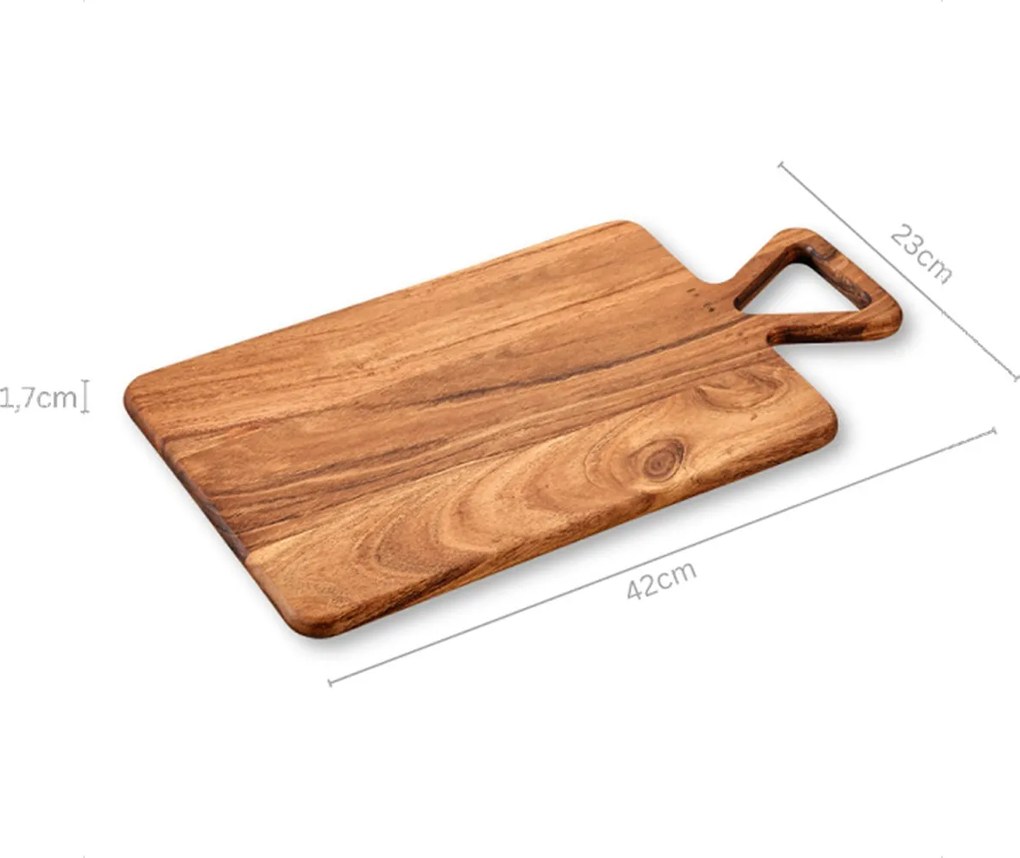 Prkénko na krájení SLICE 42x23 cm z masivu hnědé