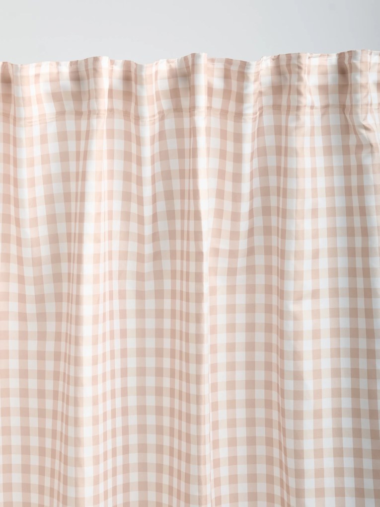 Sinsay - Curtain on tape with check pattern - béžová