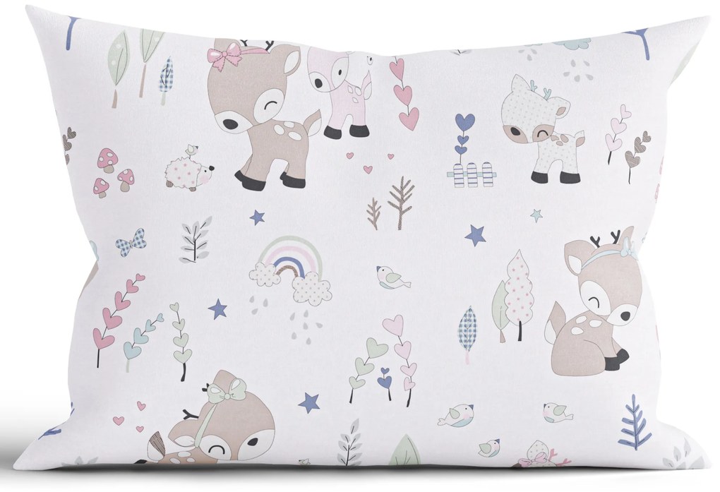 MK Lůžkoviny Bavlněný povlak na polštář Renforcé 50 x 70 cm - Srnčí štěstí