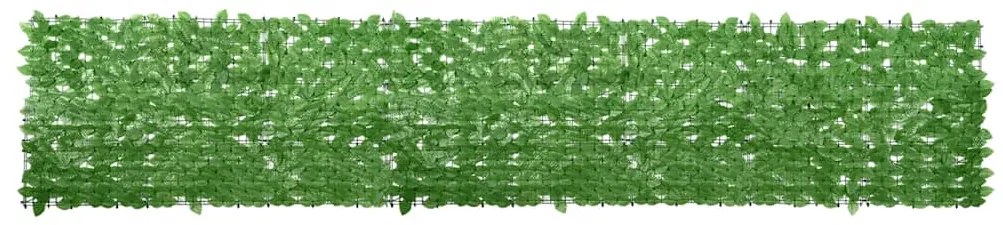 Balkónová zástěna se zelenými listy 400 x 75 cm 315496