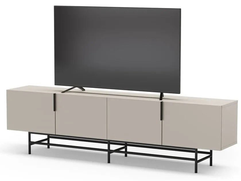 Krémový TV stolek 200x54,5 cm Eldia – Marckeric